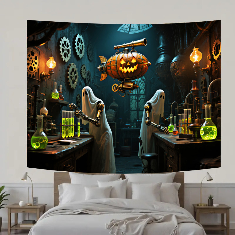 Ack-o'-lanterns,Ghosts,Potions,Lab Design-Halloween Party Banner for ...