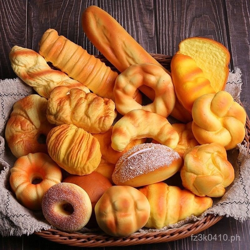 Simulation Model Toast Shooting Props Bread Bread Toys Display Props Cake Early Education Set ...