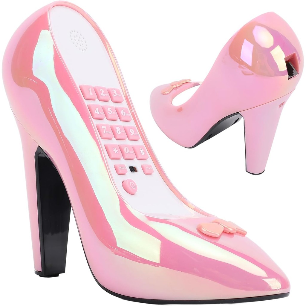 ciciglow High Heel Shoe Telephone, Novel Retro Corded ABS Phone with ...