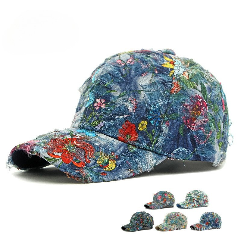 Unique Printed Hat for Women, Hard Brim Baseball Cap, Outdoor Sun ...