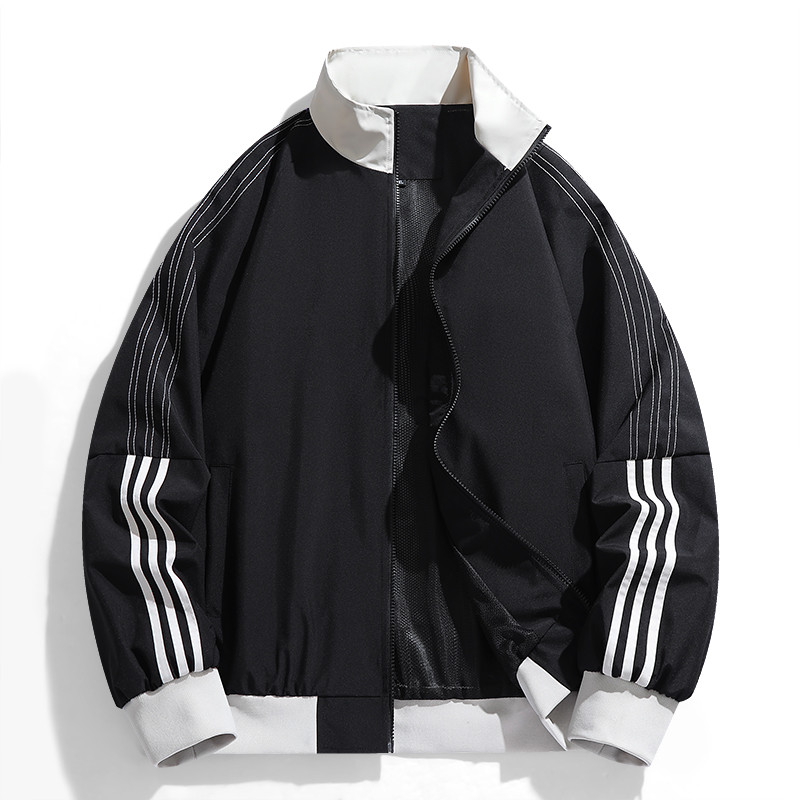 Unisex Couple Style Men Turtleneck Jacket Casual Sports Windbreaker ...