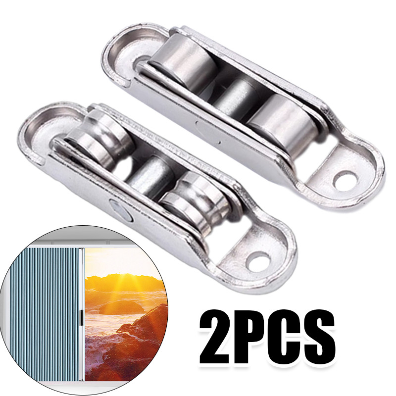 2pcs Stainless Steel Flat Wheel 88 Tyle Sliding Door Window Pulley Push ...