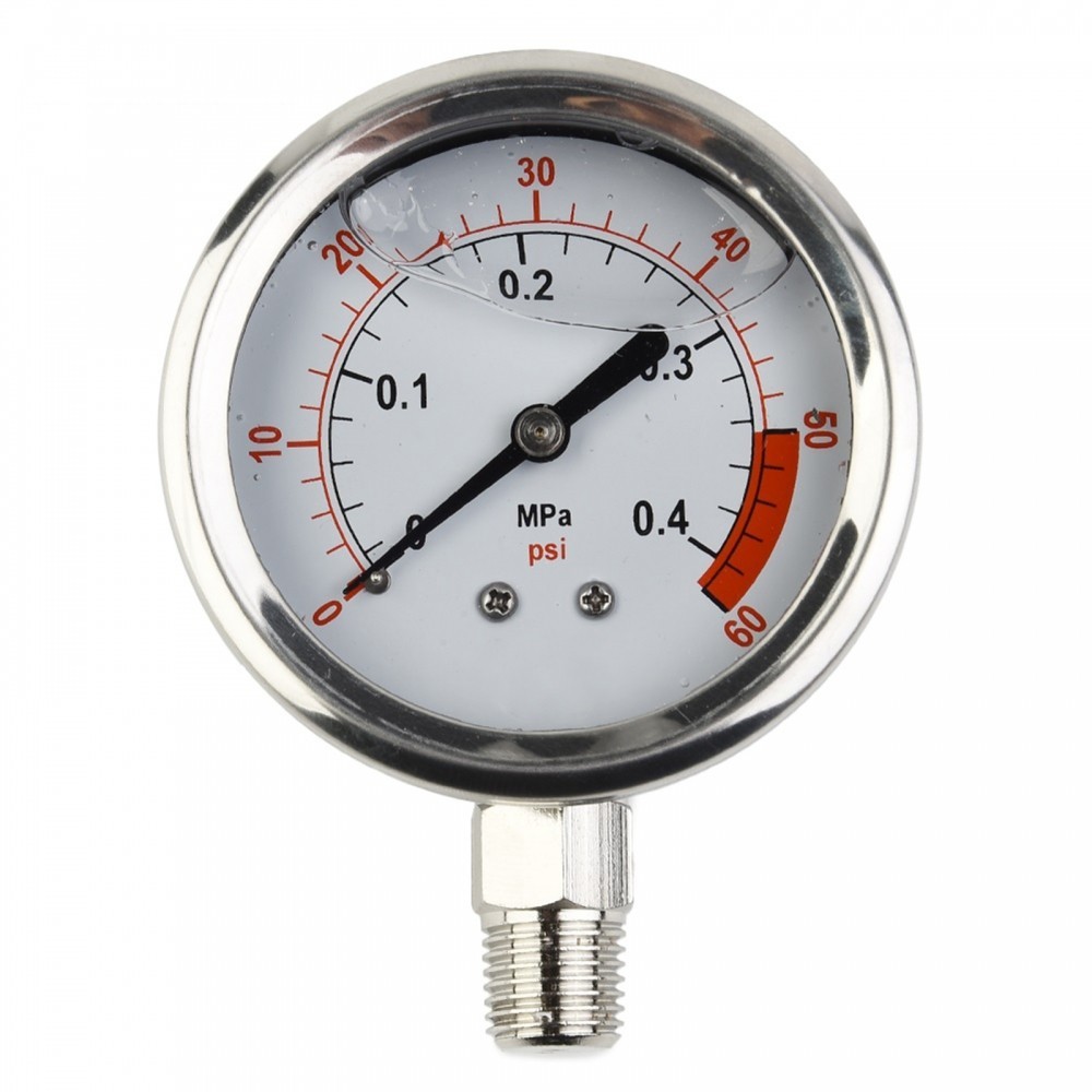 Pressure Gauge Liquid Filled PSI/MPA Tool 0-0.4MPA 1/4NPT 2-1/2inch Dial | Shopee Philippines