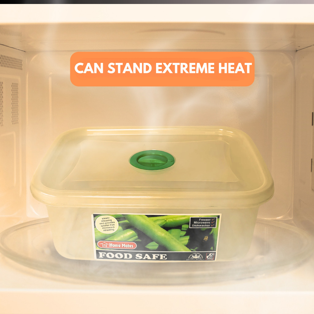 TRANSPARENT PLASTIC BOX SQUARE PLASTIC TUPPERWARE FOOD KEEPER FOOD ...