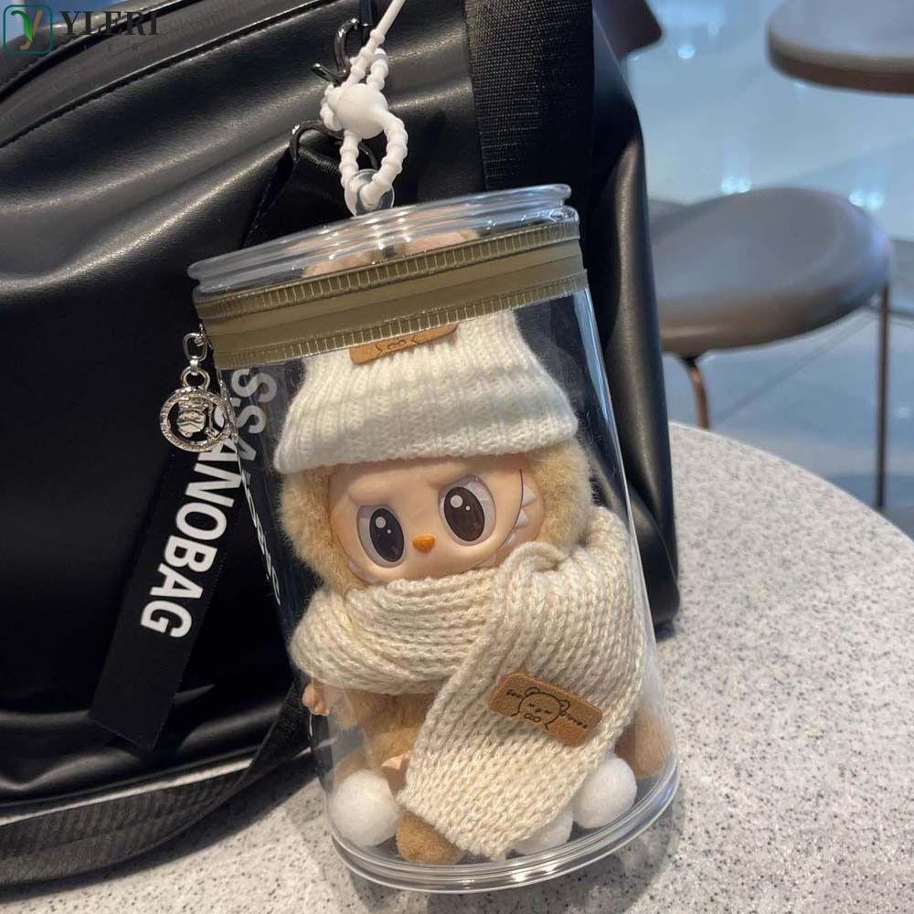 YLERI Labubu Clear Outdoor Doll Bag, With Keychain Pop Mart Dolls Doll ...