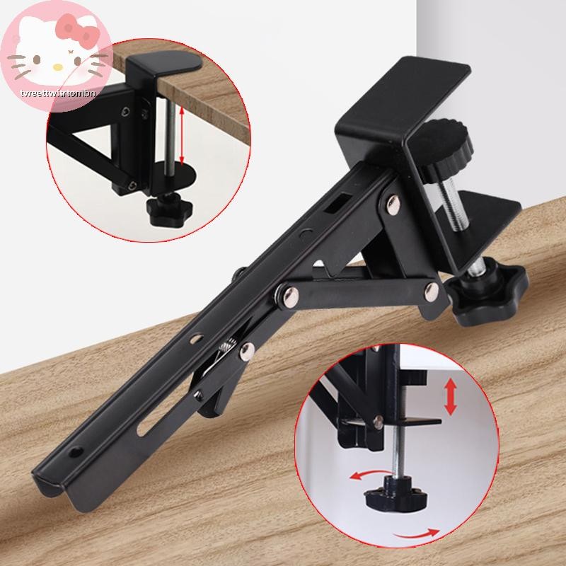 tweettwitombn L-shaped Foldable Desktop Heavy-duty Punch-free Space ...