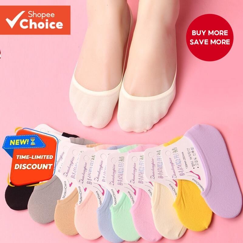 10pairs of Women's Solid Color Ankle Socks - Thin Breathable with ...