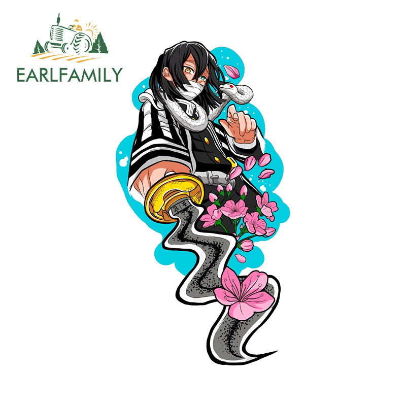 EARLFAMILY Demon Slayer Car Sticker Personality Occlusion Scratch ...