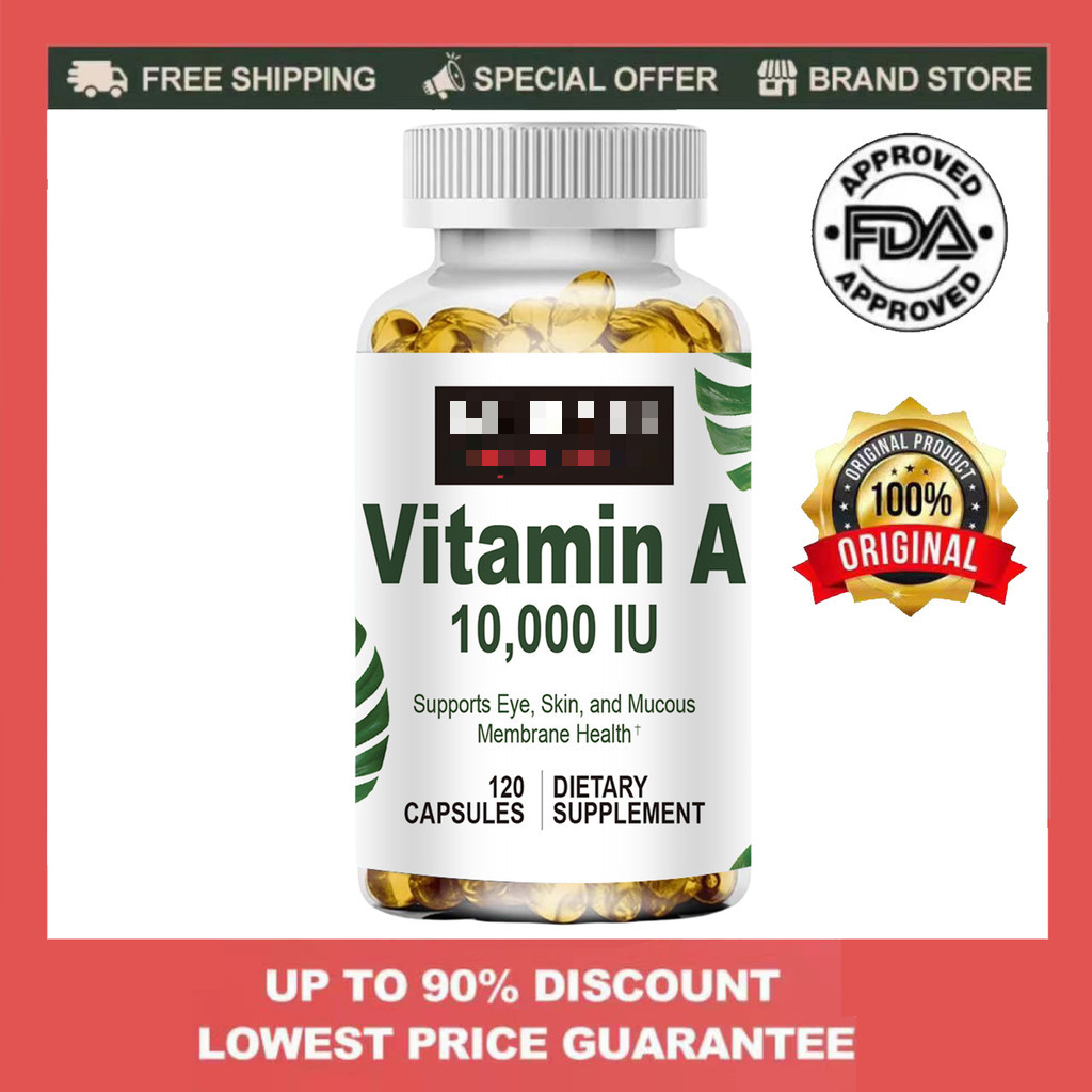 Natural Vitamin A 10,000 IU Softgels - High Potency Eye & Skin Vitamin ...