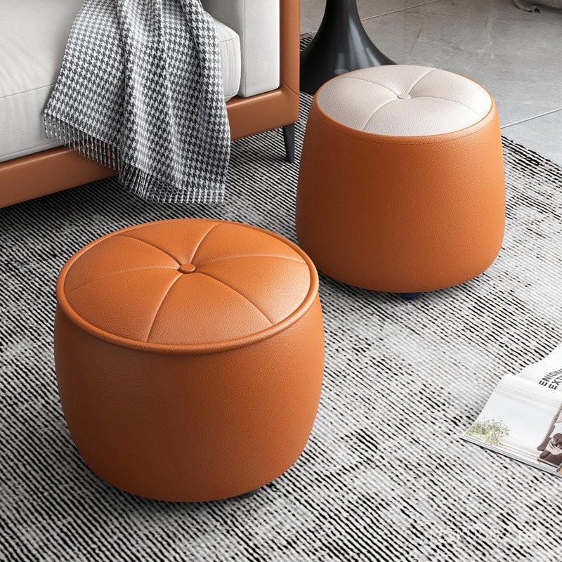 Pumpkin Home Low Stool Round Pouf Shoe Changing Stool Square Bench ...