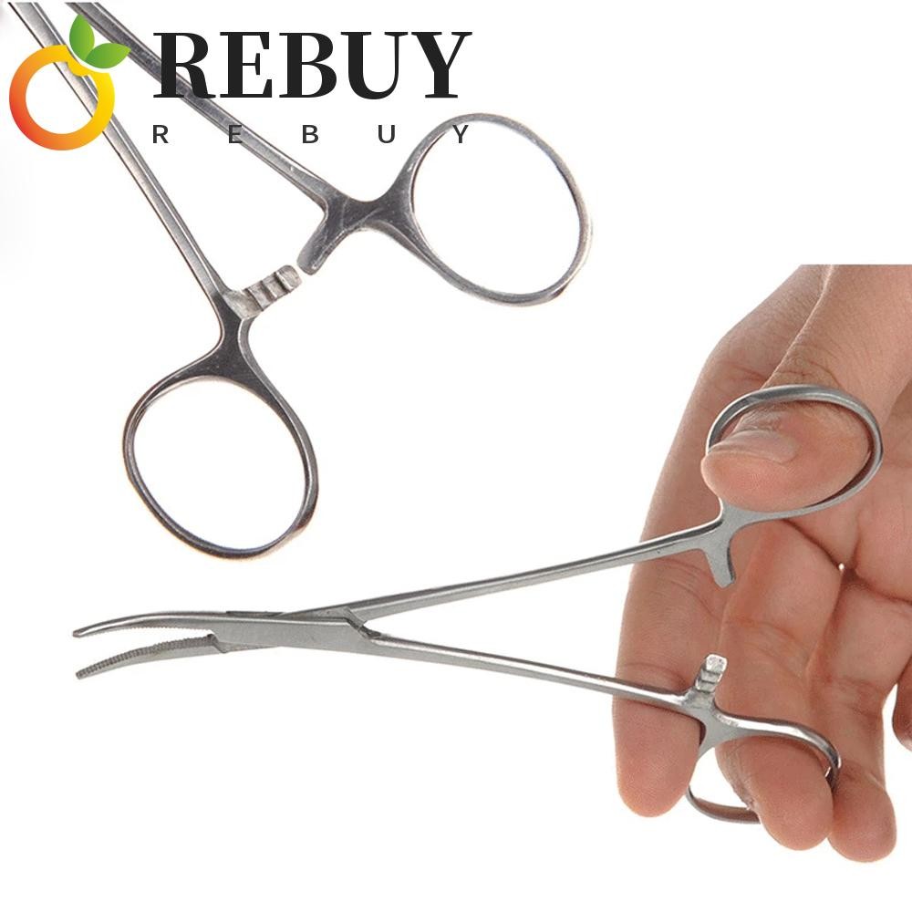 REBUY REBUY 12.5 to 24cm Hemostatic Forceps Curved Scissors Epilation ...