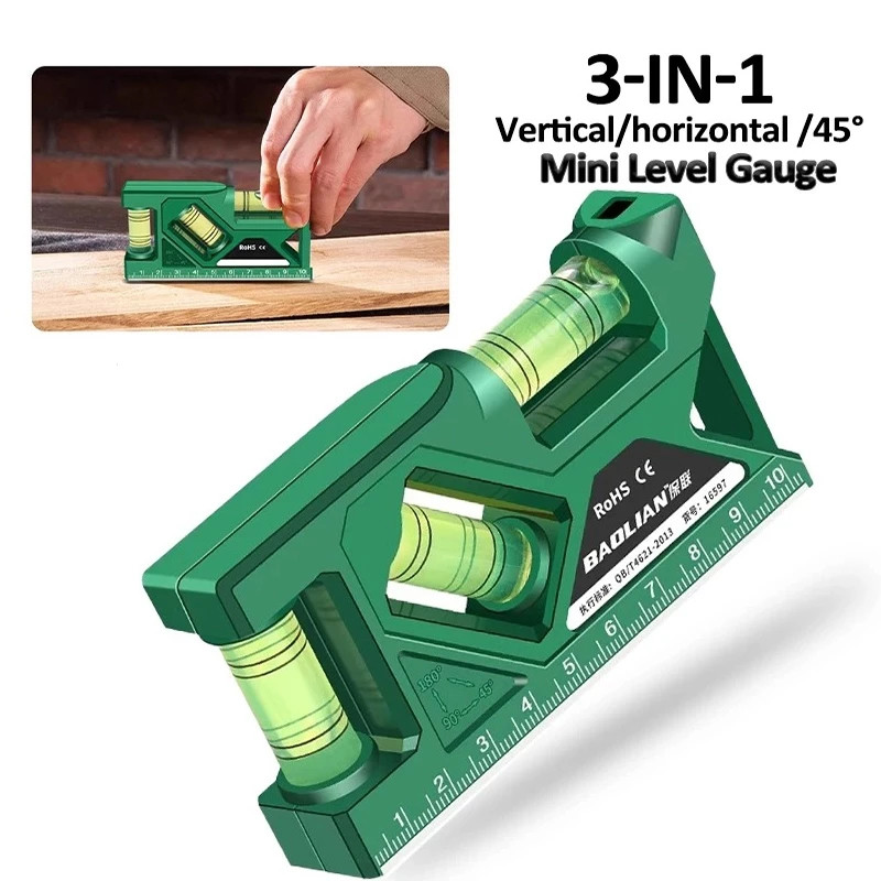 Mini Level Gauge Portable Magnetic Spirit Levels Horizontal Vertical ...