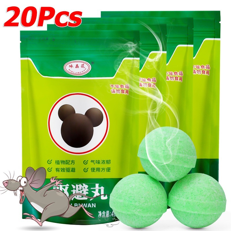 10/20Pcs Natural Peppermint Oil Mouse Repellent Balls / Indoor Pest ...