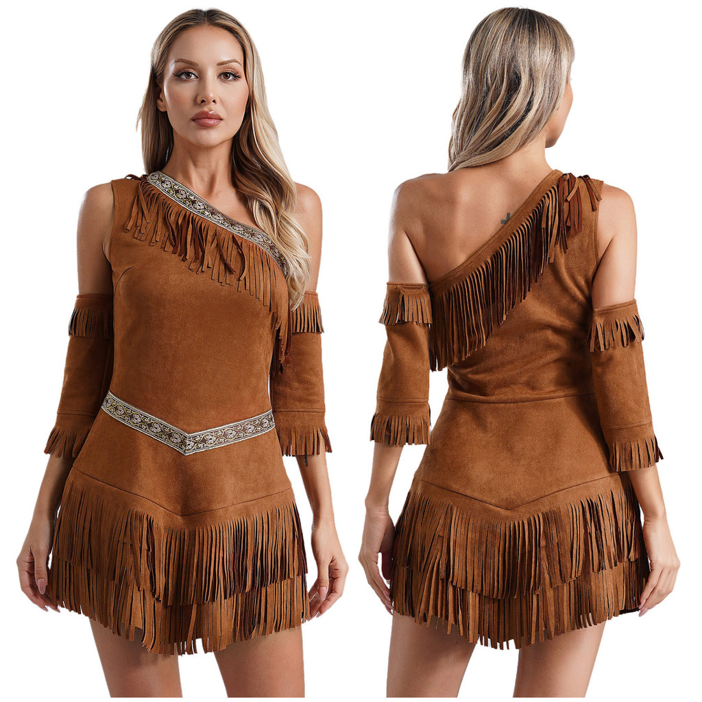 Women Halloween Native American Cosplay Costume Theme Party Ancient ...