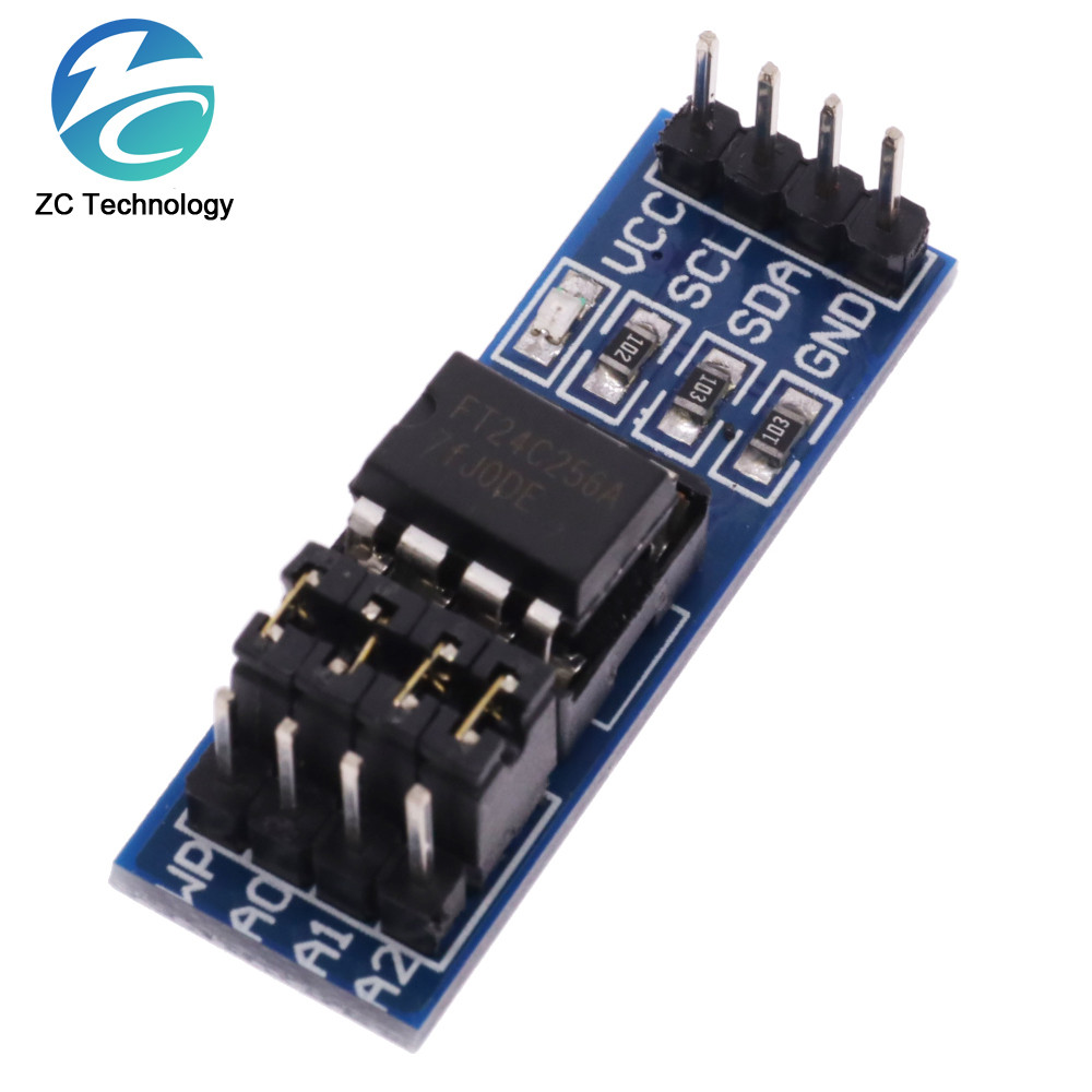 AT24C256 I2C IIC Interface Modul Memori EEPROM 8P Chip Indikator Power Supply Pull Up Resistor ...