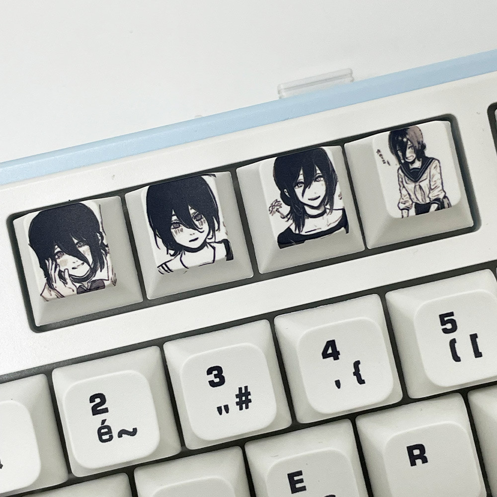 Reze Keycaps Cherry Profile PBT Dye Sublimation Chainsaw Man Keycaps ...