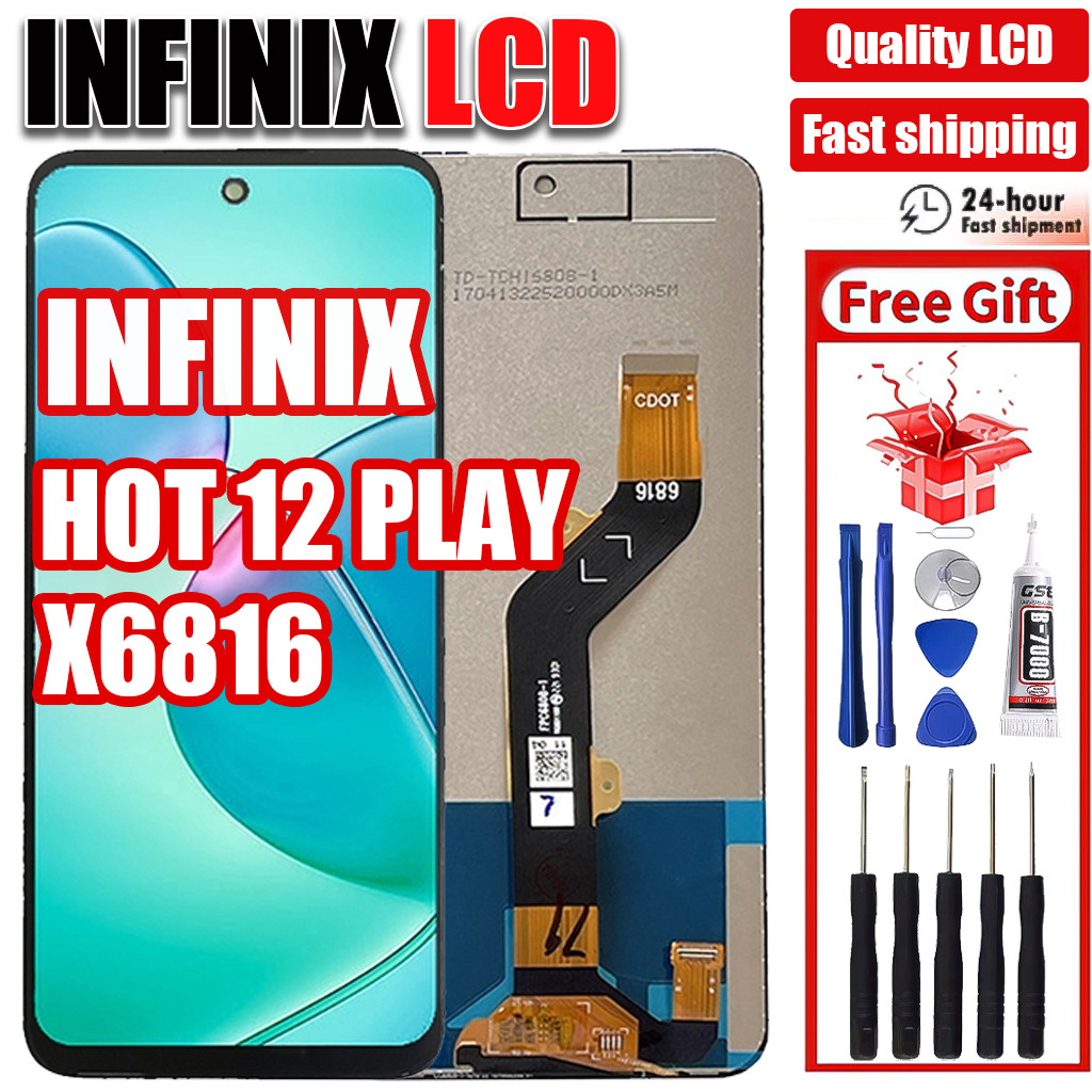 Infinix LCD for Hot 12 Play LCD Touchscreen Monitor Assembly ...