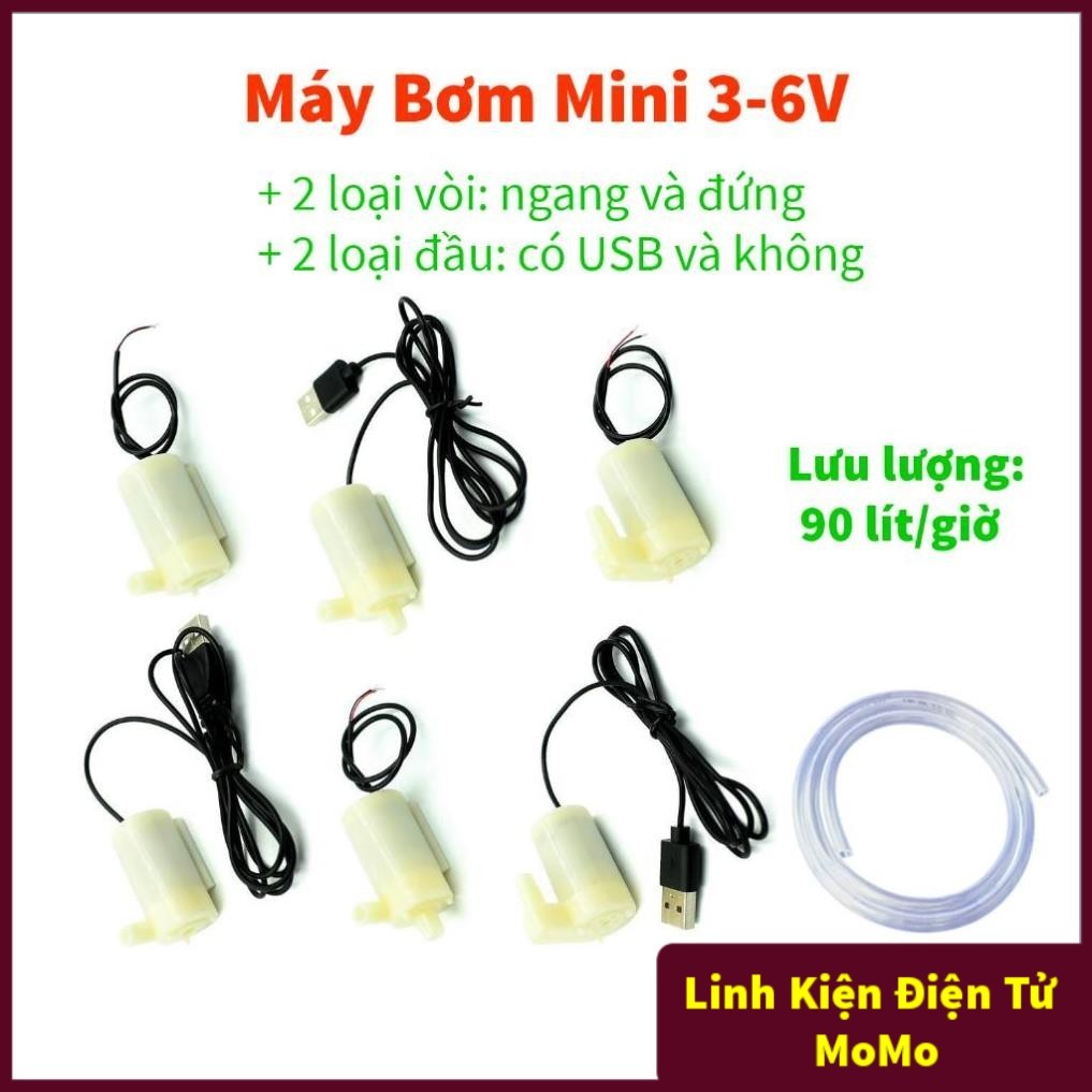 Mini pump, USB pump, micro submersible pump 3-6VDC, powerful and quiet ...