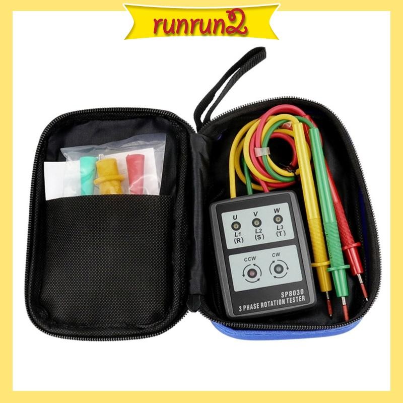 RUN 3 Phase Rotation Tester Digital Phase Indicator Detectors LED ...