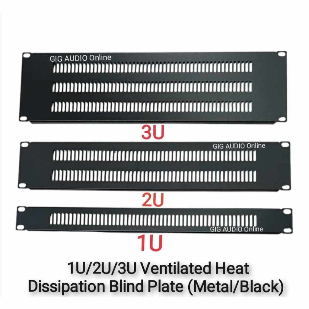 1U/2U/3U Ventilated Heat Dissipation Metal BLIND PLATE (Black) | Shopee Philippines