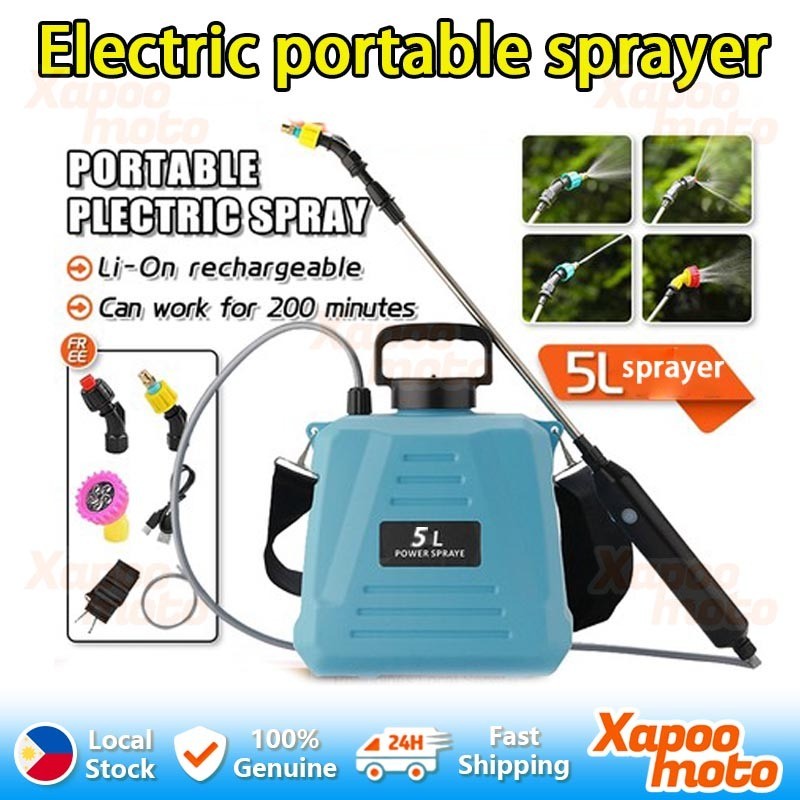 Electric Portable Sprayer 5L Agricultural Spray Garden Backpack ...