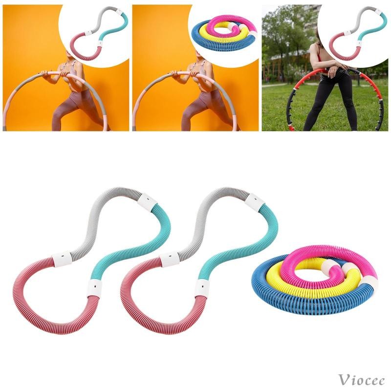 [Viocee] Weighted Fitness Hoop Abdomen Fitness Circles PVC Portable ...