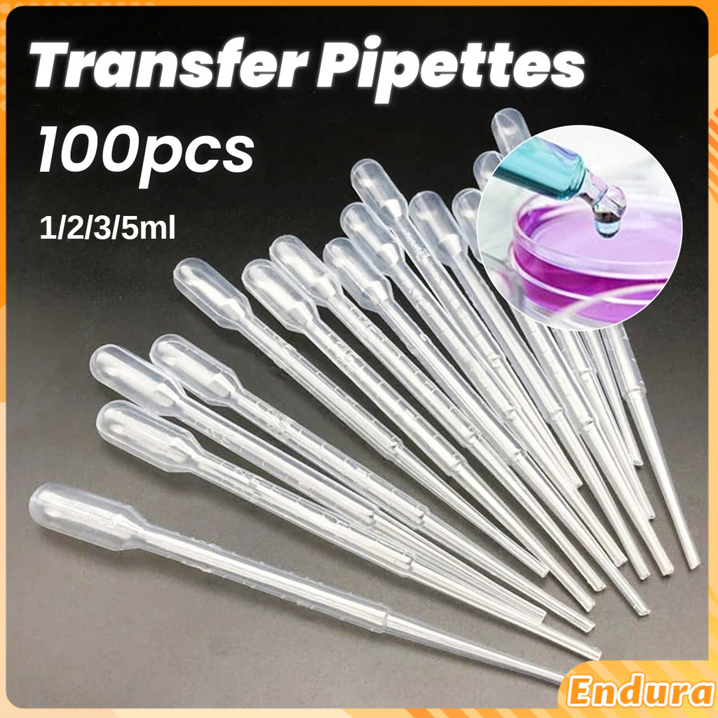 E.A 100Pcs 1ml/2ml/3ml/5ml Disposable Plastic Dropper Transfer Pipette ...