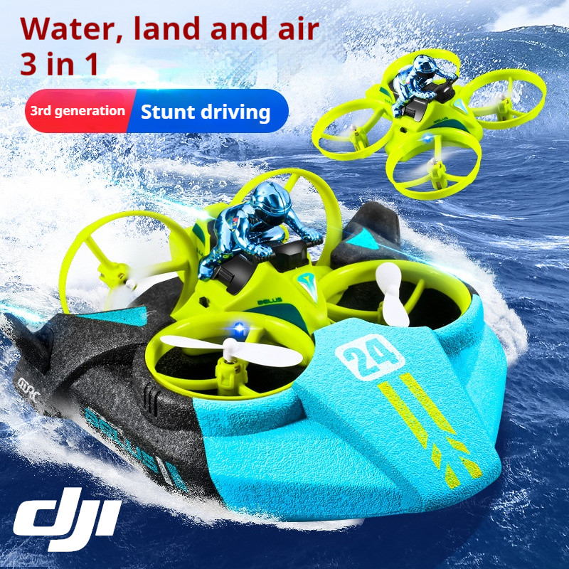 dji Toy boy remote-controlled airplane, children's three in one drone ...