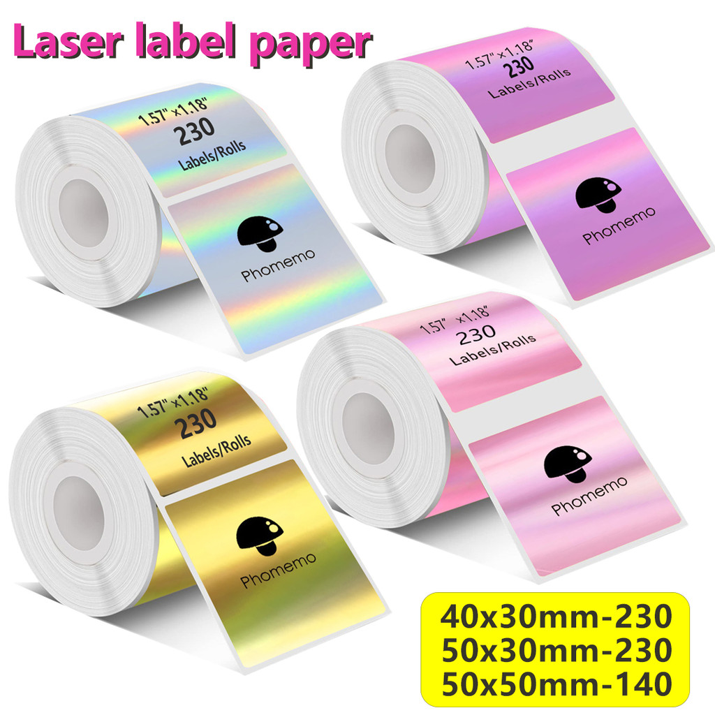 1rolls laser Label paper M110 Color Transparent Thermal Adhesive Label ...