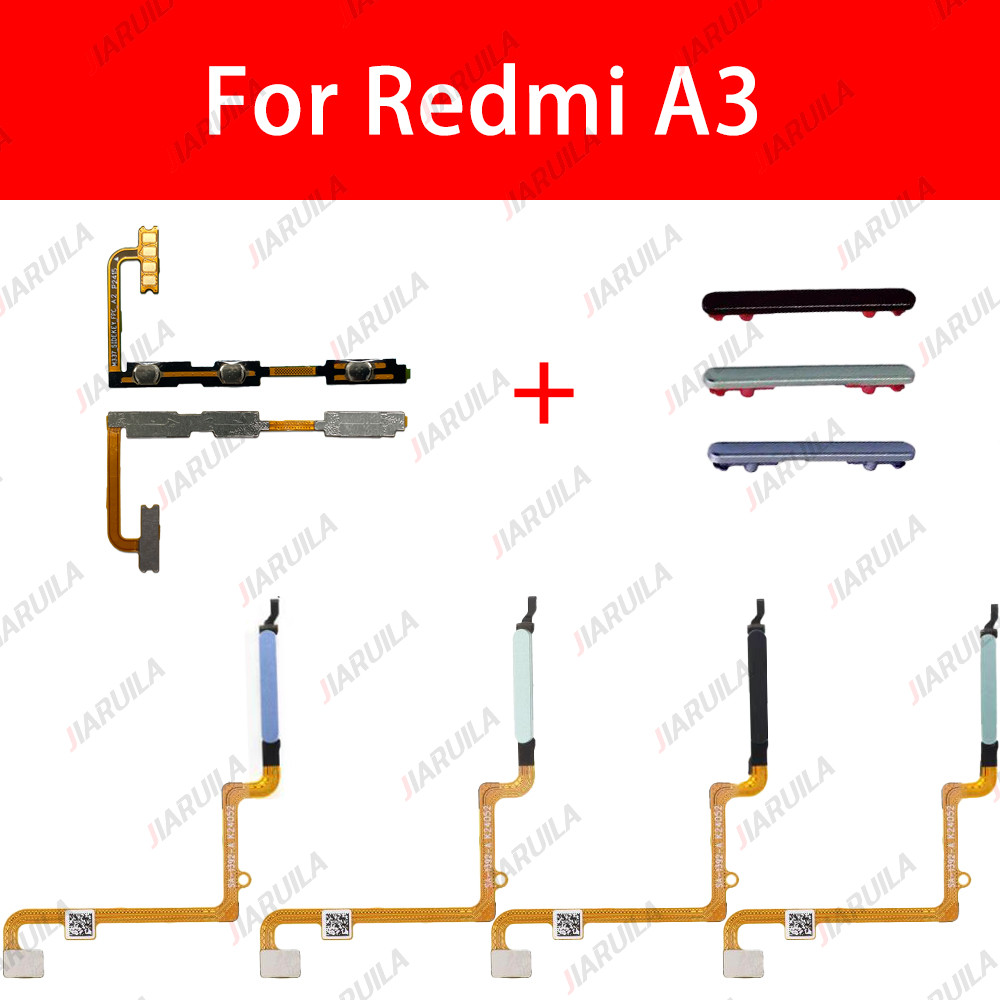 For Redmi A3 Fingerprint Sensor Scanner Touch ID Home Button Power on ...