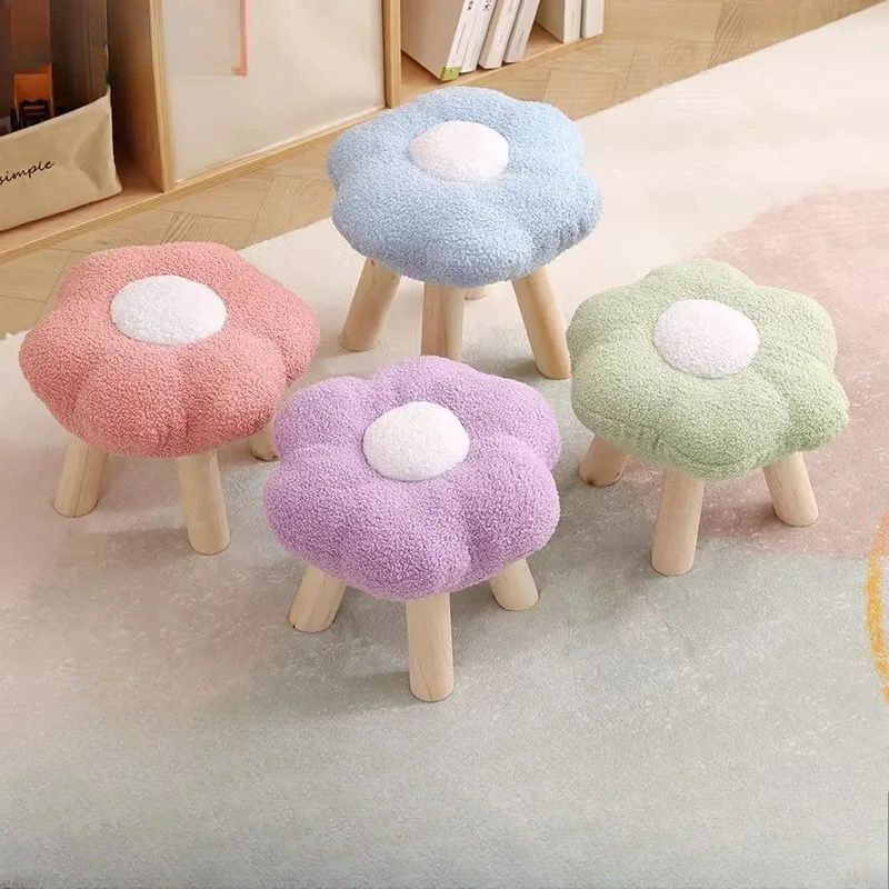 Footrest Sofa Footstool Comfortable Pouf Flower Shape Multipurpose ...