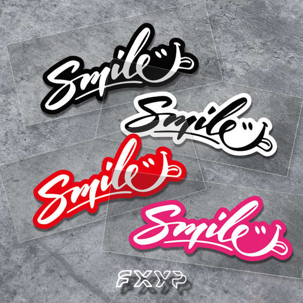 sticker for motorcycle stickers waterproof sticker Smile smile electric ...