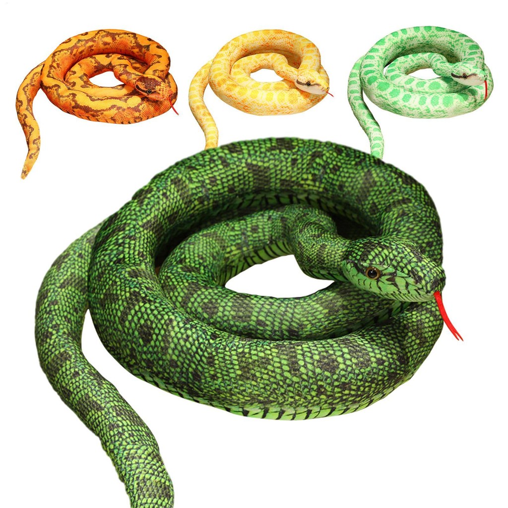 Giant Snake Plush 110cm Large Snake Stuffy Plushies Realistic Boa ...
