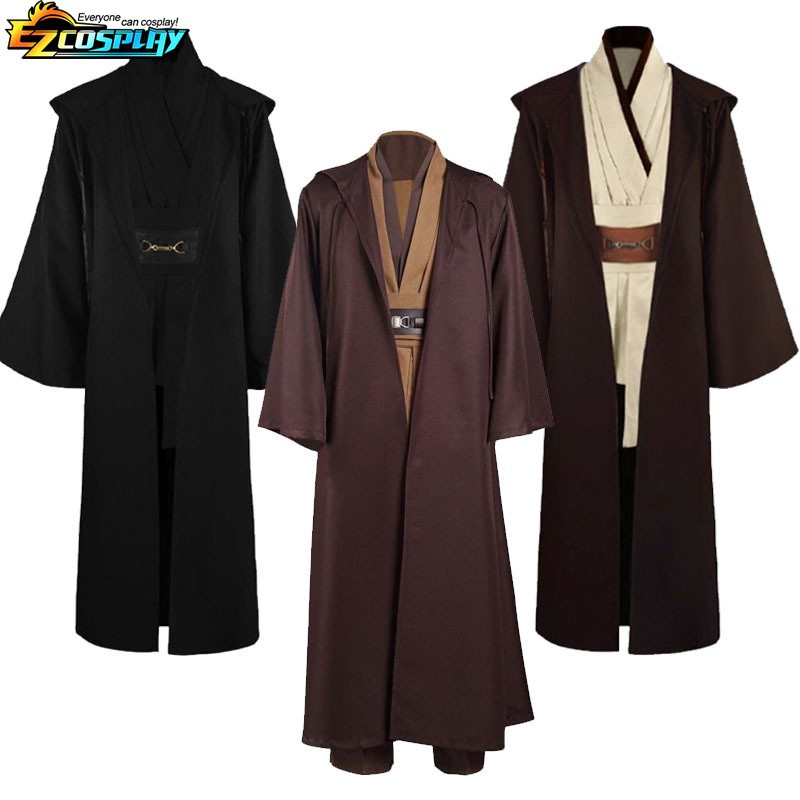 Star and War Obi Wan Kenobi Cosplay Costume Jedi Knight Robe Suit ...