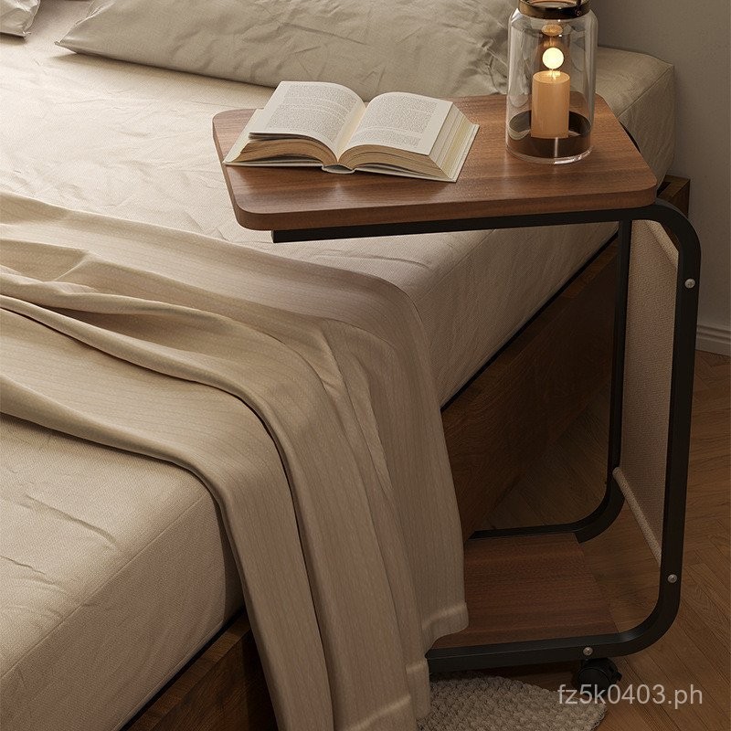 Side Table Mobile Coffee Table Bedside Table Small Square Table Corner ...