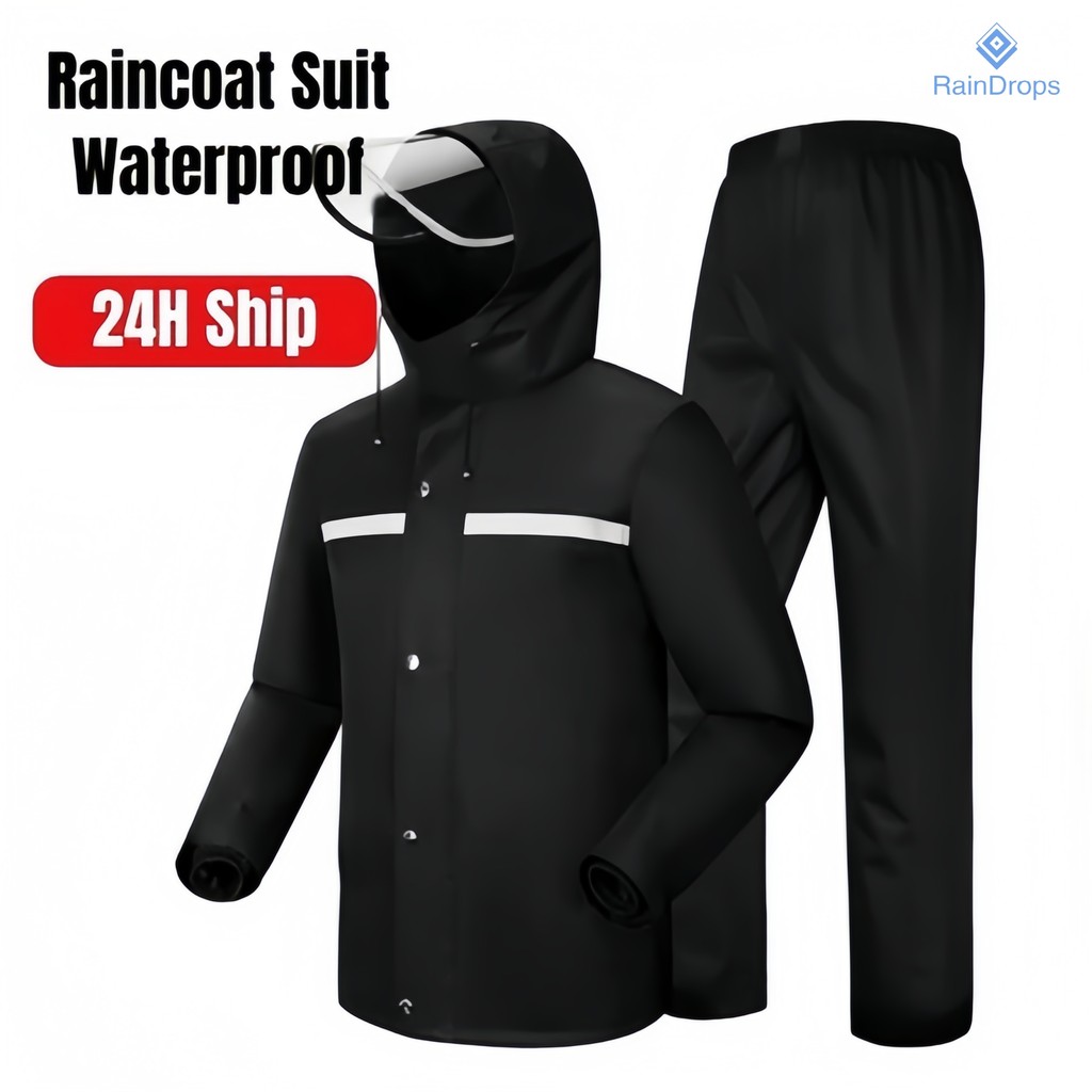 Raincoat Suit Waterproof For Motorcycle kapote Makapal Rainproof Quick ...