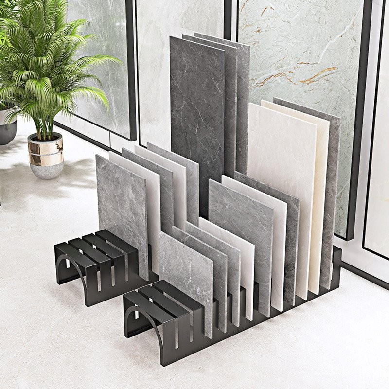 Large Tile Display Stand Wooden Floor Display Stand Vertical Stone ...