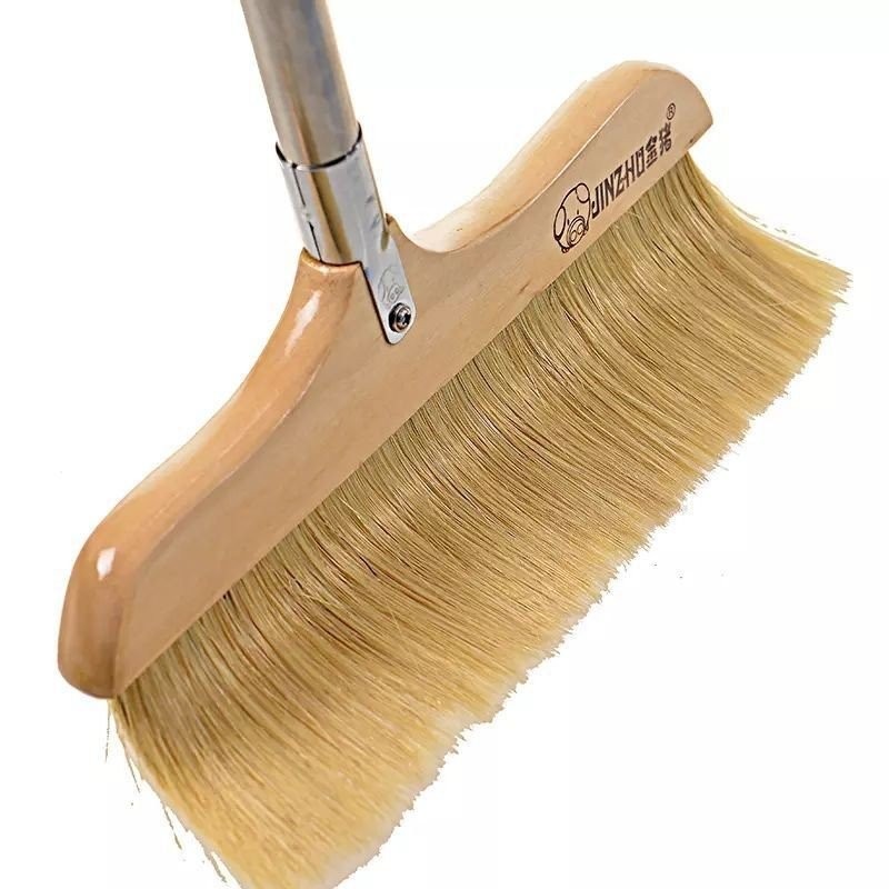Broom with Boar Bristles Floor Brush Dustpan Anti-Static Broom I9Broom ...