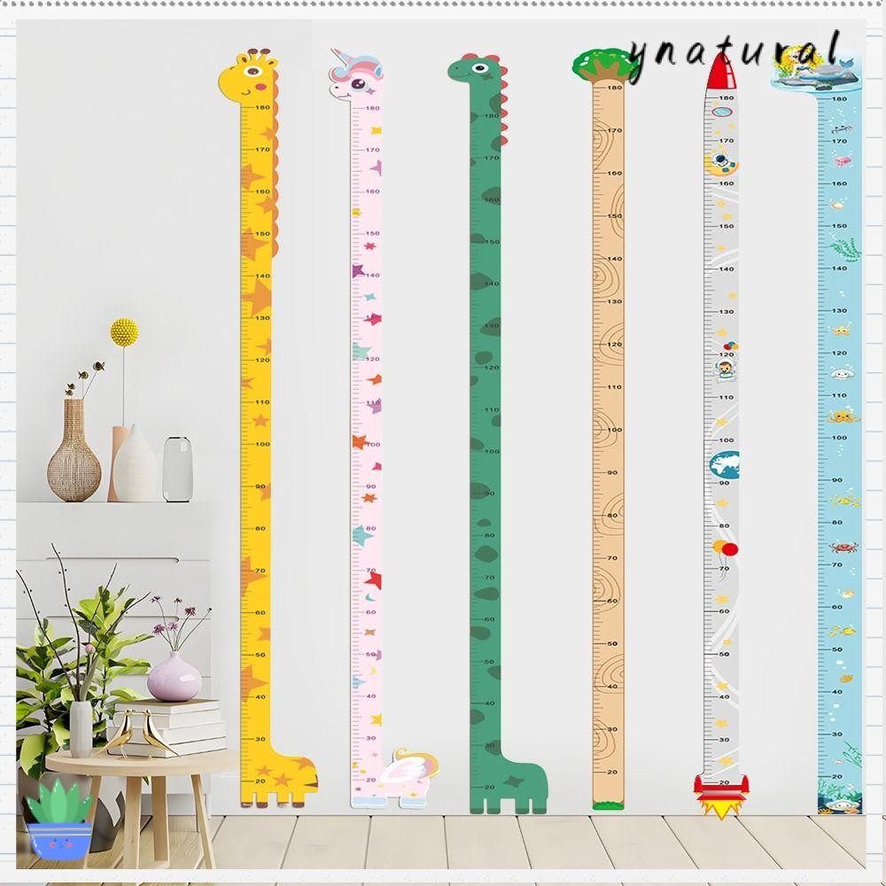 YNATURAL Height Sticker, Waterproof Unicorn Dinosaur Giraffe Height ...