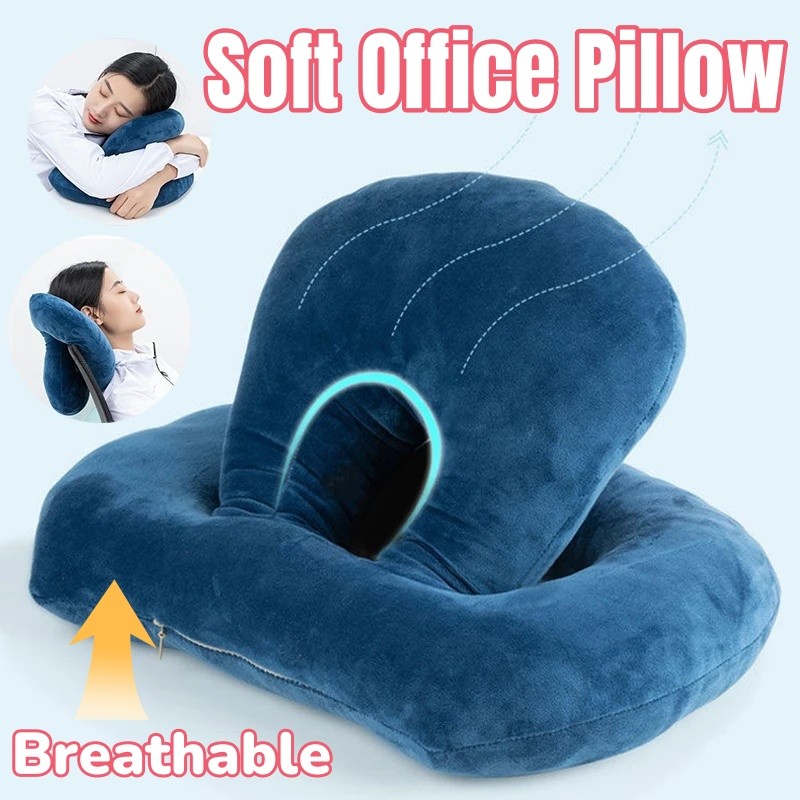 Soft Office Pillow Travel Neck Nap Memory Cotton Arm Rest Pillow Plush ...