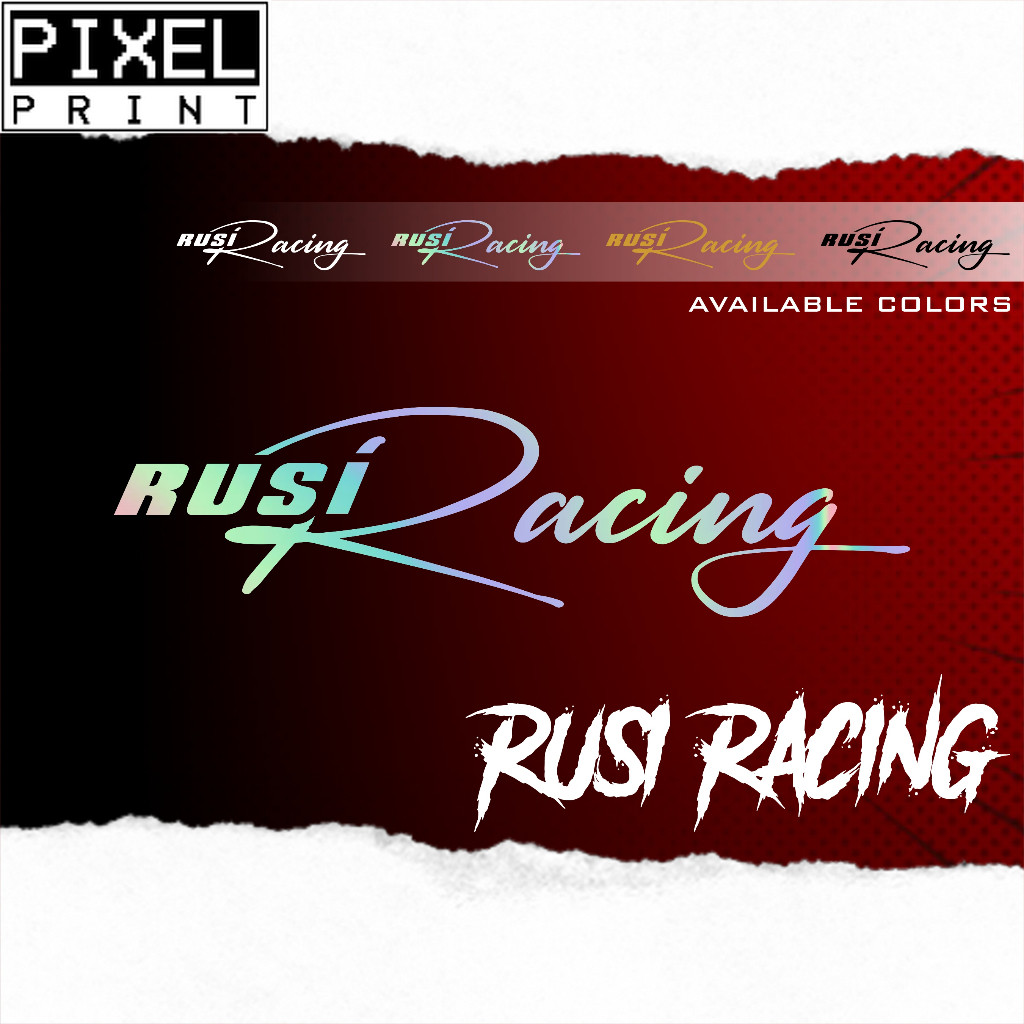 RUSI RACING Stickers for Motorcycle Design Vinyl Sticker Waterproof ...