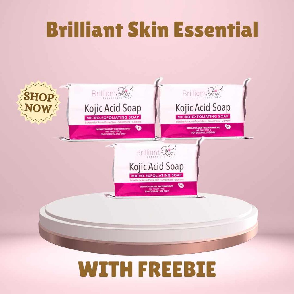 Sold by 3's Brilliant Kojic Acid Soap Mini 70g | Shopee Philippines