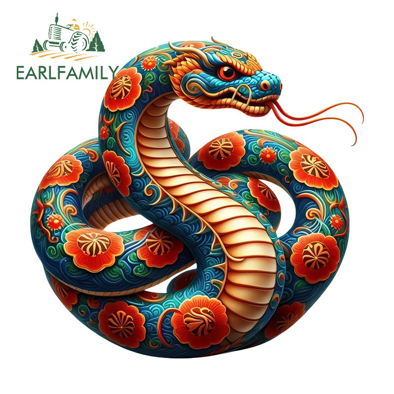 EARLFAMILY Cartoon Snake Car Stickers Motorcycle Windows Skateboard ...