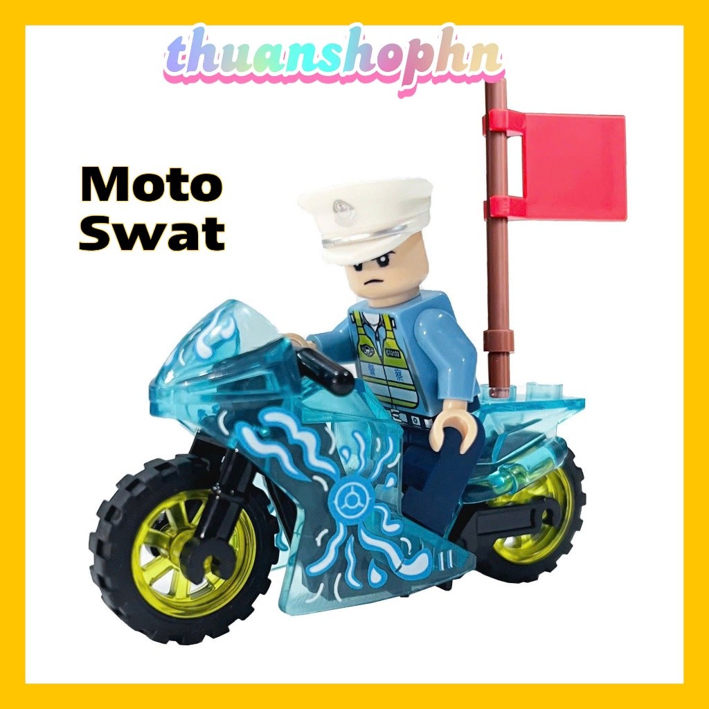 V30 Military Lgo Swat Police Vehicle Assembly Toy, Military Motorcycle ...