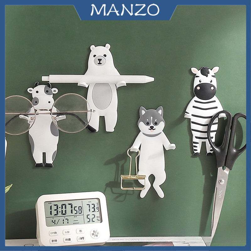 Animal Hook Wall Key Cloth Wire Hanger Adhesive Hook Behind-door Bag ...