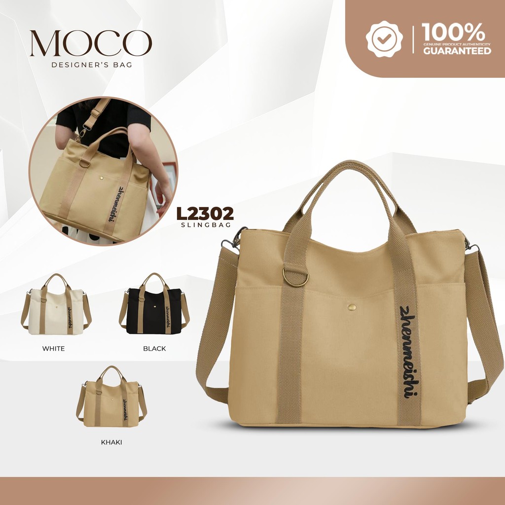 Moco Bags Totebag For Woman Unisex Fashion Ladies Canvas Casual Sling Tote Bag Shoulder Bag ...