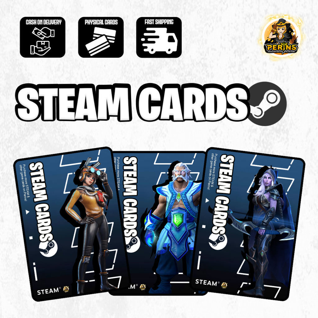 Steam Cards with Free Stickers! (Cash on Delivery) | Shopee Philippines