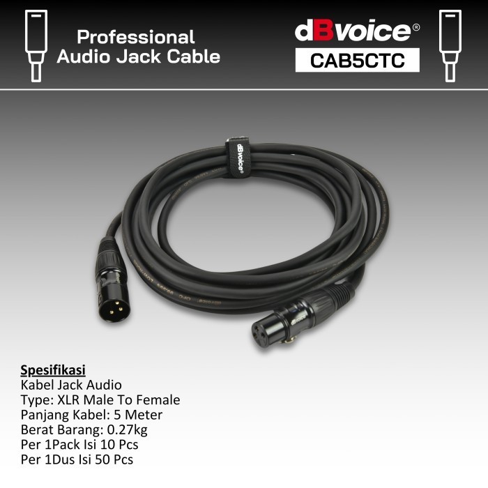 Distributor of Original CAB5CTC dbvoice Audio Cable XLR MALE to XLR ...