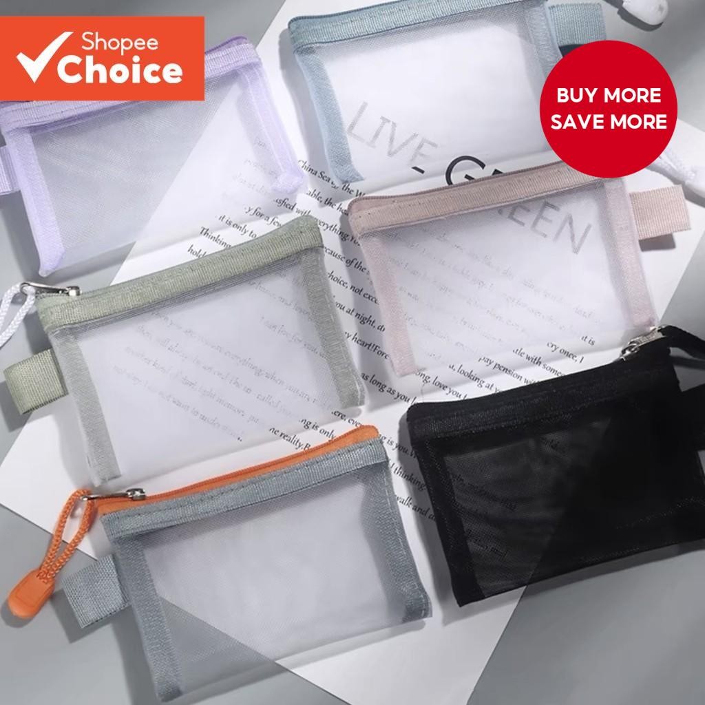 Mini pouch card holder for small parts transparent coin pouch | Shopee ...