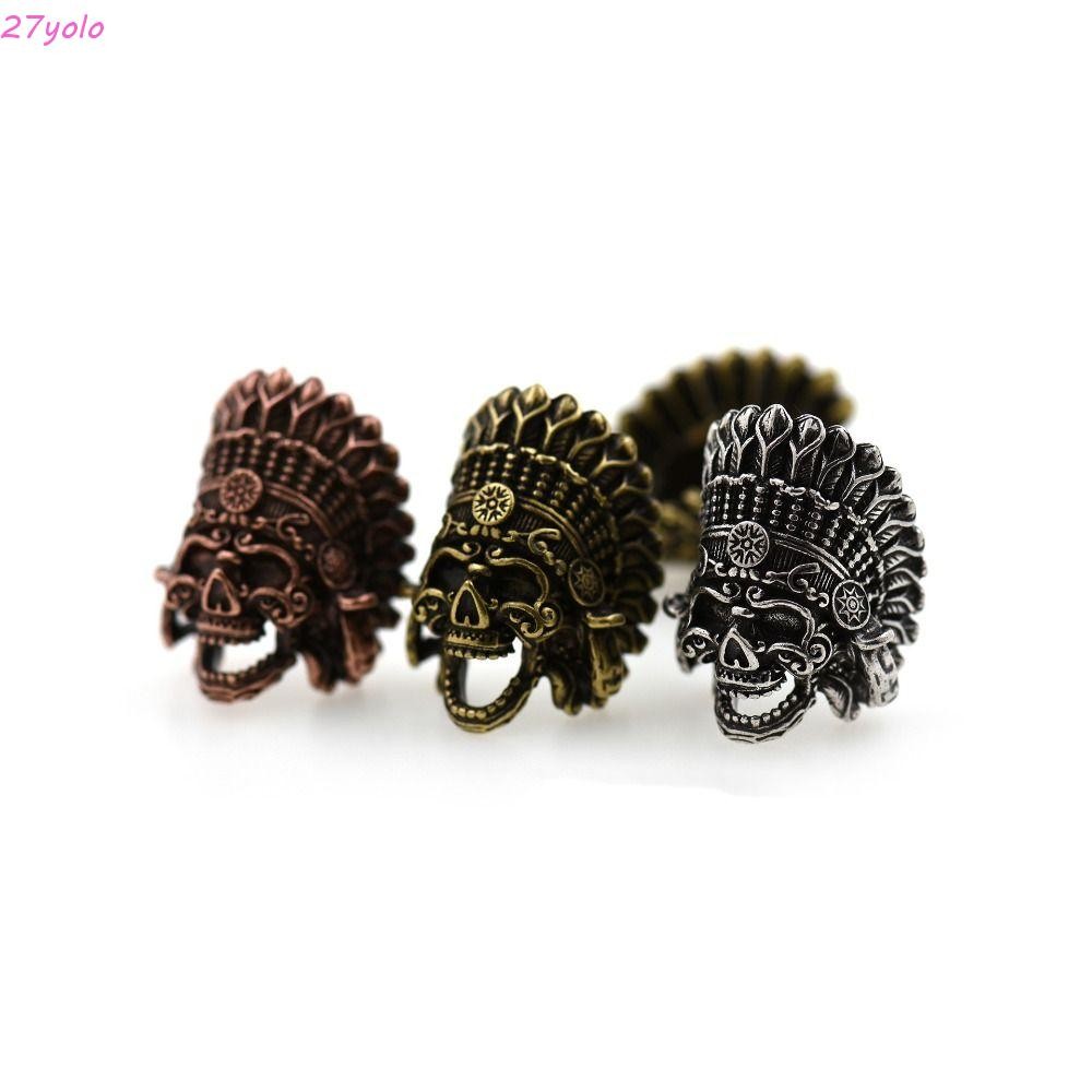 YOLO Brass EDC Skeleton Pendant, African Tribal Chieftain Copper Brass ...